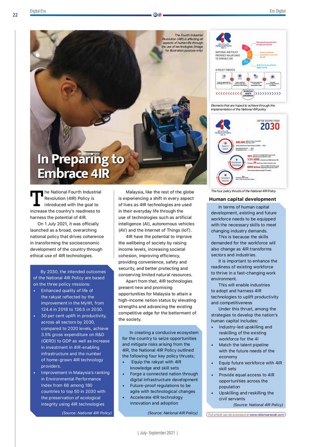 In Preparing to Embrace 4IR | RAKAN Sarawak